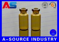 China 10ml Amber Miniature Glass Vials Medical Glass Vial And Stoppers for sale