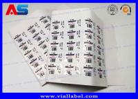 China PET Plastic 2ml Sterile Injection Peptide Bottle Labels Waterproof Eco Friendly small bottle labels for sale