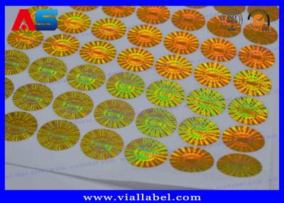 China VOID Round Pharmaceuticals Holographic Adhesive Sticker Labels Anti Fake 3d hologram sticker for sale