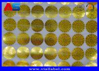 China VOID Round Pharma Holographic Adhesive Sticker Labels Anti Fake 3d hologram sticker for sale