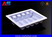 China White / Blue / transparent  Plastic Blister Packaging For Glass Vials Packing With Embossing Logo for sale