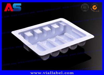 China White / Blue / transparent  Plastic Blister Packaging For Glass Vials Packing With Embossing Logo for sale
