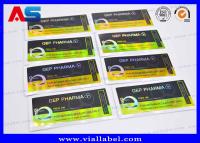 China Strong Adhesive 10ml Vial Labels PET Laser Film CMYK Printing for Pharmacy glass vial labels for sale