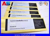 China Custom 30ml Vial Labels Brushed Aluminum Foil Printing For Pharma Grade Peptide pharmacy labels stickers for sale