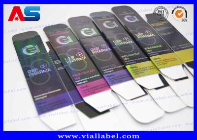 China Holographic Panton Color 10ml Peptide Bottle Labels And Boxes 10ml grass vial labels for sale