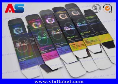 China Gep Pharma 10ml Glass Vial 300g Paper Printed Packaging Boxes body building vial boxes for sale