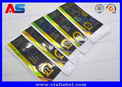 China Pharmaceutical Laser Hologram Adhesive Bottle Labels for 3ml / 2ml peptide packaging with plastic tray for sale