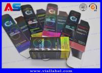 China Custom Bodybuilding Isocaproate Carton 10ml Vial Small Bottle Boxes Label Holographic Printing for sale