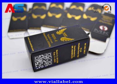 China MK Pharmaceutical 10ml Bottle Boxes With Gold Foil Embossed Logo boxes for small vials for sale