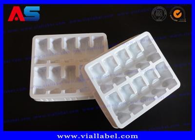 China 10 Vials 2ml White PET Plastic Blister Packaging medication blister packs / blister tray for sale