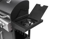 China 4 Burner Cooking Grill Gas and Charcoal Grill Trolley BBQ Smoker Combo for Outdoor for sale