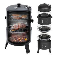 China Outdoor Barrel Charcoal BBQ Grill Suitable for 6-8 People 0.8MM Material Thickness for sale