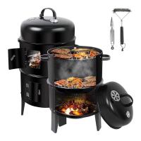 China Outdoor Barrel Charcoal BBQ Grill Suitable for 6-8 People 0.8MM Material Thickness for sale