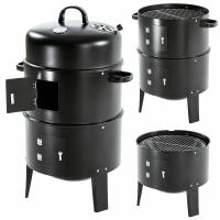 China Outdoor Barrel Charcoal BBQ Grill Suitable for 6-8 People 0.8MM Material Thickness for sale