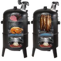 China Outdoor Barrel Charcoal BBQ Grill Suitable for 6-8 People 0.8MM Material Thickness for sale
