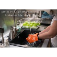 China Customized Waffle Style Silicone Smoker BBQ Gloves Extreme Heat Resistant Waterproof Mitts for sale