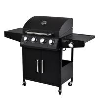 China Powder Coated 4 1 Burners Gas Grill Camping Smokeless Automatic Barbecue Grill Machine for sale