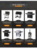 China High Pressure Protection Device 6 Burner Gas BBQ Grill with Side Burner Table Cabinet for sale