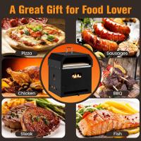 China Steel 4 In 1 Outdoor Pizza Oven with 2-Layer Charcoal Firewood Pellets and Pizza Stone for sale