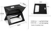 China Outdoor Portable Grill Charcoal Grills X Folding Grill BBQ for Camping Easily Cleaned for sale