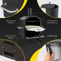 China Waterproof Cover Included 2-Layer Wood Fired Pizza Oven with 30*30*1.0cm Pizza Stone for sale