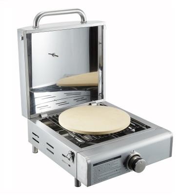 China Rotisserie Roaster Propane Grill with Tabletop Pizza Maker and Stainless Steel Housing for sale