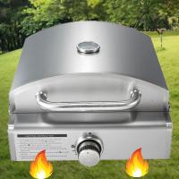 China Rotisserie Roaster Propane Grill with Tabletop Pizza Maker and Stainless Steel Housing for sale