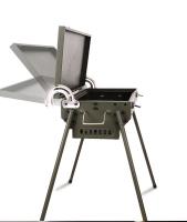 China Chrome Plated Rotating Skewer Suitcase Grill Perfect for Camping and Outdoor Cooking for sale