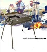 China Chrome Plated Rotating Skewer Suitcase Grill Perfect for Camping and Outdoor Cooking for sale