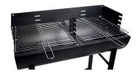China Back to School Occasion Outdoor Portable BBQ Drum with Half Barrel Design and Wheels for sale