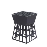 China Modern Fire Pit Wood Furnace Fireplace for Bonfires and BBQs in Black Outdoor Setting for sale