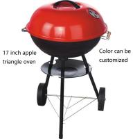 China All-Season 17 Inches Garden Patio Design Apple Shape Outdoor BBQ Grill Charcoal Smoker for sale