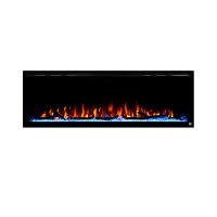 China Wall Mount Nine Colors Kamin Electric Fireplaces Stoves with Metal and Tempered Glass for sale