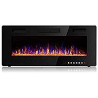 China Wall Mount Nine Colors Kamin Electric Fireplaces Stoves with Metal and Tempered Glass for sale