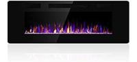 China Wall Mount Nine Colors Kamin Electric Fireplaces Stoves with Metal and Tempered Glass for sale