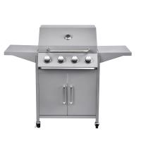 China Metal Type Steel Portable 4 Burner Gas Bbq Grill for Commercial Smokeless Cooking for sale