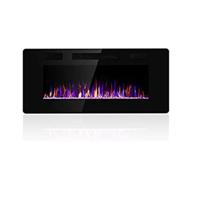 China Home Heating Electric Recessed and Wall Mounted Fireplace with 36-In Artificial Flame for sale