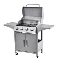China Metal Type Steel Portable 4 Burner Gas Bbq Grill for Commercial Smokeless Cooking for sale