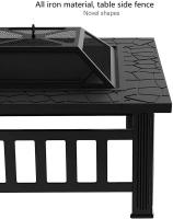 China Outdoor Heating Square Fire Pit 32 Inch for Patio Backyard Garden High Satisfaction for sale