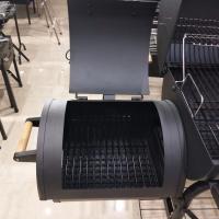 China Stainless Steel Double Barrel Smoker BBQ Grill with Big Body and Large Cooking Area for sale