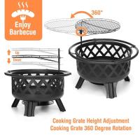 China Directly Sell 30 Inch Steel Fire Pits for BBQ and Warmer Product Size 75.2*75.2*58.4 cm for sale