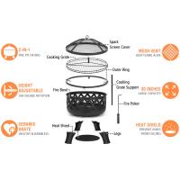 China Directly Sell 30 Inch Steel Fire Pits for BBQ and Warmer Product Size 75.2*75.2*58.4 cm for sale