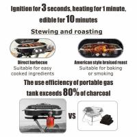 China Portable Foldable Gas Electronic Camping Outdoor Barbecue BBQ Gas Grills with Trolley for sale