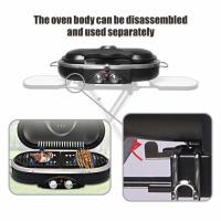 China Portable Foldable Gas Electronic Camping Outdoor Barbecue BBQ Gas Grills with Trolley for sale