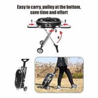China Portable Foldable Gas Electronic Camping Outdoor Barbecue BBQ Gas Grills with Trolley for sale