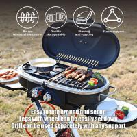 China Portable Foldable Gas Electronic Camping Outdoor Barbecue BBQ Gas Grills with Trolley for sale