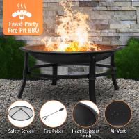 China 26 inch fire pits for outdoor camping smokeless round wood burning 66*66*42 cm stocked for sale