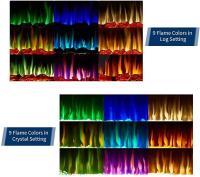 China Multicolor Electric Fireplace Low Noise Recessed Wall Mounted AC120V/60HZ N.W/G.W 24/28kgs for sale