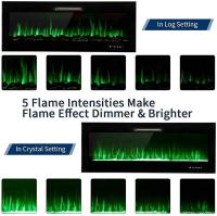 China Multicolor Electric Fireplace Low Noise Recessed Wall Mounted AC120V/60HZ N.W/G.W 24/28kgs for sale