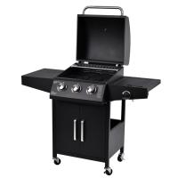 China Steel Powder Coated Barbeque Grill Gas Stove Grilled bbq 3 1 burners gas grills for Picnic for sale